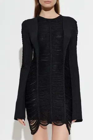 Attico Knit Dress With Decorative Fringes
