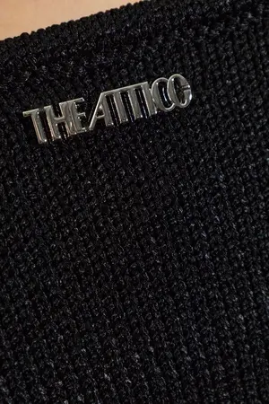 Attico Knit Dress With Decorative Fringes
