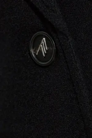 Attico Wool Coat With Attached Scarf