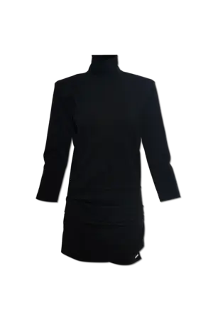 Attico Dress With A Turtleneck - Black
