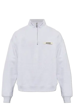 Jacquemus Sweatshirt With Stand-up Collar - Grey