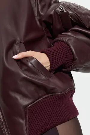 Attico Leather 'bomber' Jacket