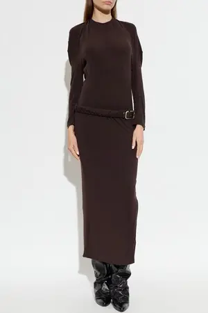 Attico Long Dress With Belt