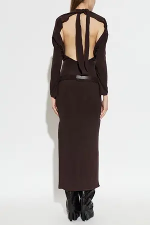 Attico Long Dress With Belt