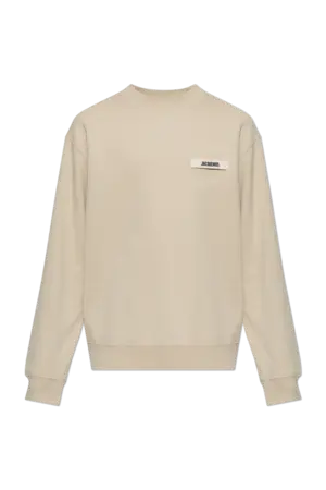 Jacquemus Sweatshirt With Logo Patch - Cream