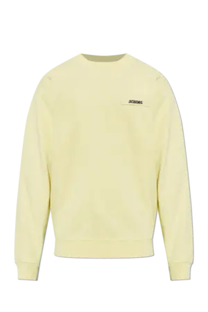 Jacquemus Sweatshirt With Logo Patch - Yellow