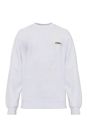 Jacquemus Sweatshirt With Logo Patch - Grey