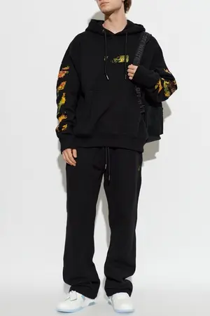 Off-White Sweatpants With A Colorful Printed Logo
