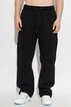 Off-White Sweatpants With A Colorful Printed Logo