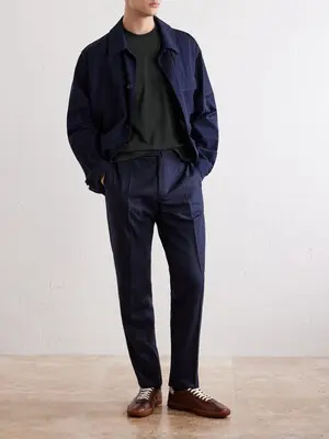 SLOWEAR Straight-leg Wool And Cashmere-blend Trousers