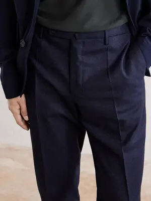SLOWEAR Straight-leg Wool And Cashmere-blend Trousers