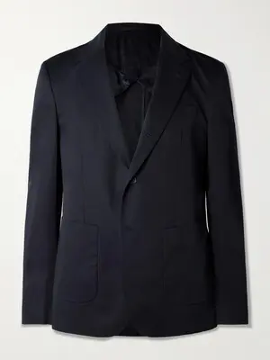 Mr P. Organic Cotton-poplin Suit Jacket - Blue