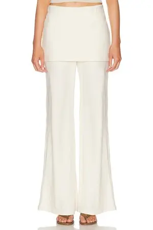 Enza Costa Twill Apron Pants - Vanilla