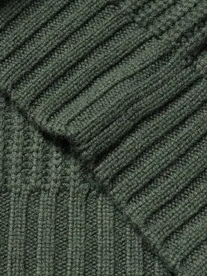 Mr P. Ribbed Wool And Cashmere-blend Half-zip Sweater