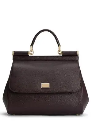 Dolce & Gabbana Sicily Large Top Handle Bag - Brown