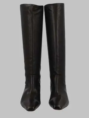 Paris Texas Leather Knee-high Boots - Black