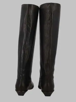 Paris Texas Leather Knee-high Boots - Black