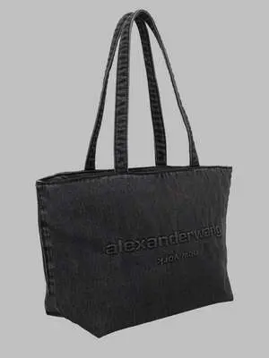 Alexander Wang Medium Tote Bag In Denim - Blue