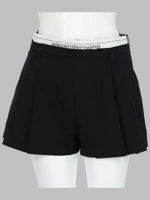 Alexander Wang Logo Elasticated Waist Shorts - Black