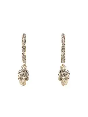 Alexander McQueen Orecchini A Cerchio Skull - Gold