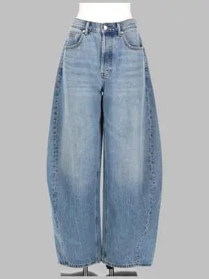 Alexander Wang Blow Up Jeans With Rhinestone Logo - Blue