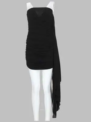 Alexander Wang Mini Ruched Drape Dress - Black