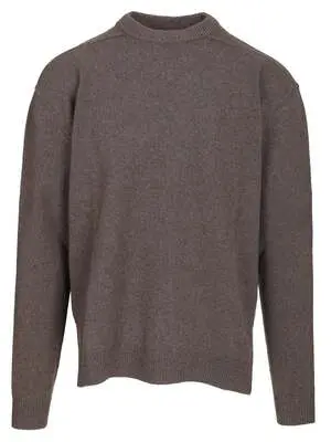 Rick Owens Ribbed Crew Neck Sweater - Cream