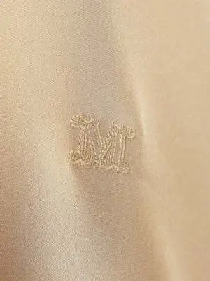 Max Mara Silk Crepe De Chine Polo Dress - Cream