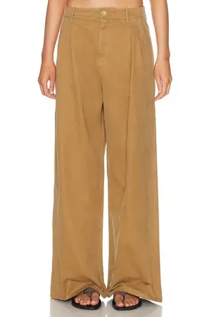 JIL SANDER Wide Leg Pant In Tan - Meadow