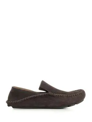 Loewe Rambla Suede Driving Loafers - Brown