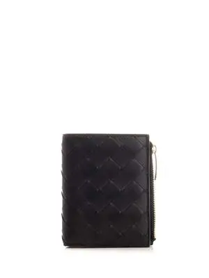 Bottega Veneta Intrecciato Bi-fold Wallet - Black