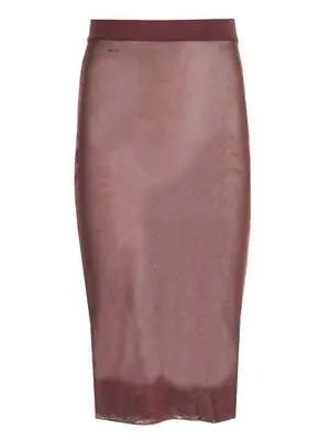 Saint Laurent Sheer Pencil Skirt - Multicolor
