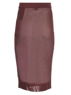 Saint Laurent Sheer High-waisted Pencil Midi Skirt