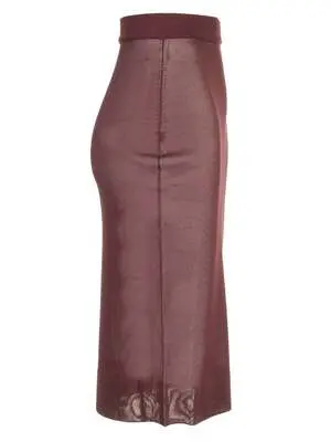 Saint Laurent Sheer High-waisted Pencil Midi Skirt