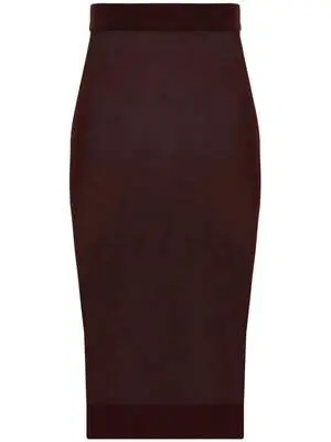 Saint Laurent Sheer High-waisted Pencil Midi Skirt