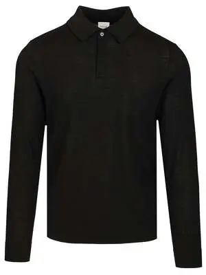 Paul Smith Long-sleeved Polo Shirt - Black