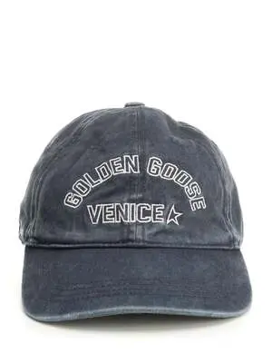 GOLDEN GOOSE Embroidered Logo Baseball Cap - Blue