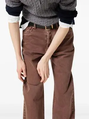 Miu Miu Five-pocket Bull Denim Trousers - Brown
