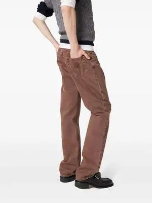 Miu Miu Five-pocket Bull Denim Trousers - Brown