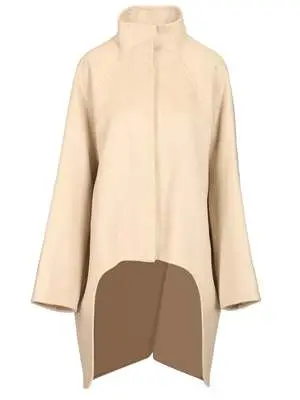 Alaïa Asymmetrical Double-face Cashmere Coat - Cream