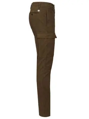 C.P. COMPANY Stretch Cotton Satin Cargo Trousers - Green