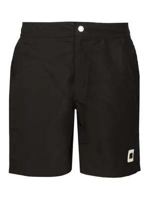 Amiri Nylon Swim Shorts With Logo Patch - Black