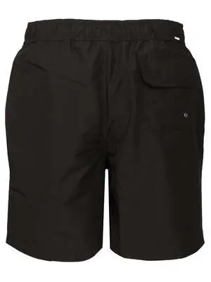 Amiri Nylon Swim Shorts With Logo Patch - Black