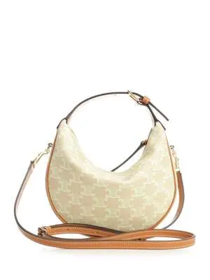 Celine Teen Lulu Bag In Triomphe Canvas - Yellow