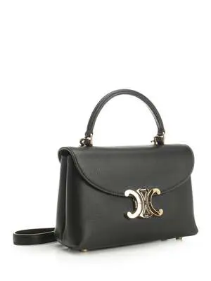Celine Nino Teen Bag In Garnet Leather - Black