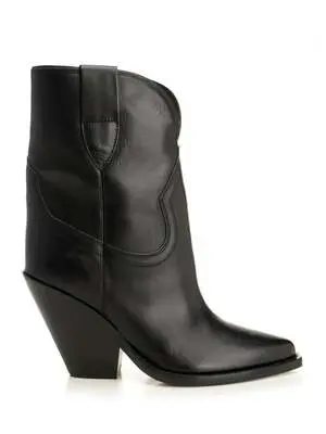 Isabel Marant Étoile Leyane Suede Calfskin Boots - Black