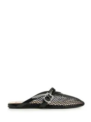 Alaïa ALAIA Flat Mesh Mule With Buckle Strap Black