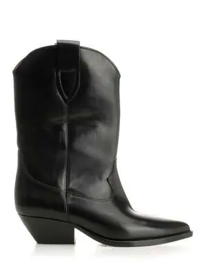 Isabel Marant Étoile Duerto Suede Calfskin Cowboy Boots - Black