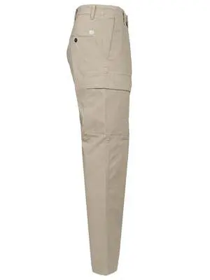 C.P. COMPANY Stretch Cotton Satin Cargo Trousers - Gray