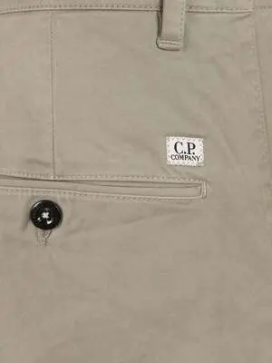 C.P. COMPANY Stretch Cotton Satin Cargo Trousers - Gray